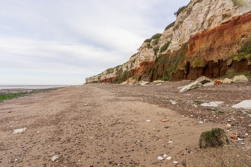 The Cliffs and Beach in Hunstanton, Norfolk, England Stock Image ...