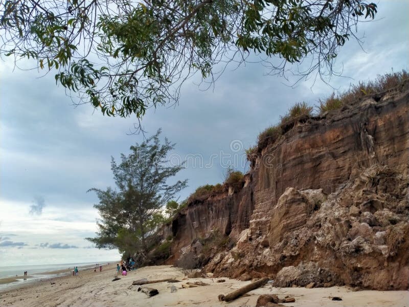 Cliffs by the beach editorial photo. Image of sand, nature - 204458576