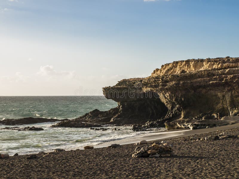Cliffs stock image. Image of fuerteventura, bright, sunny - 49948271