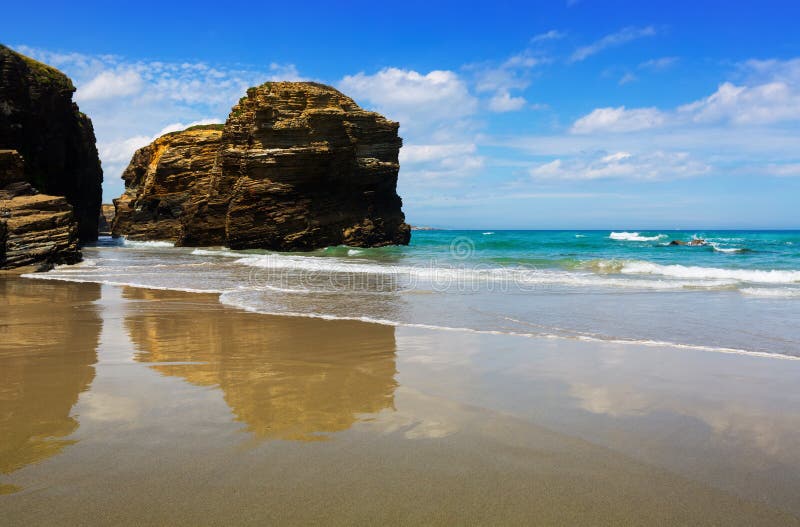 Cliffs at beach stock photo. Image of sand, beautiful - 59498422