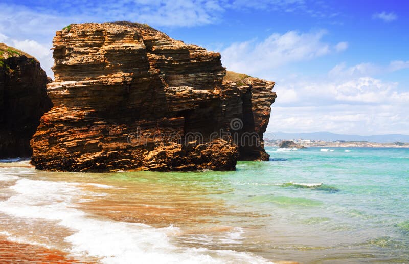 Cliffs at beach stock image. Image of water, nature, energy - 59523119
