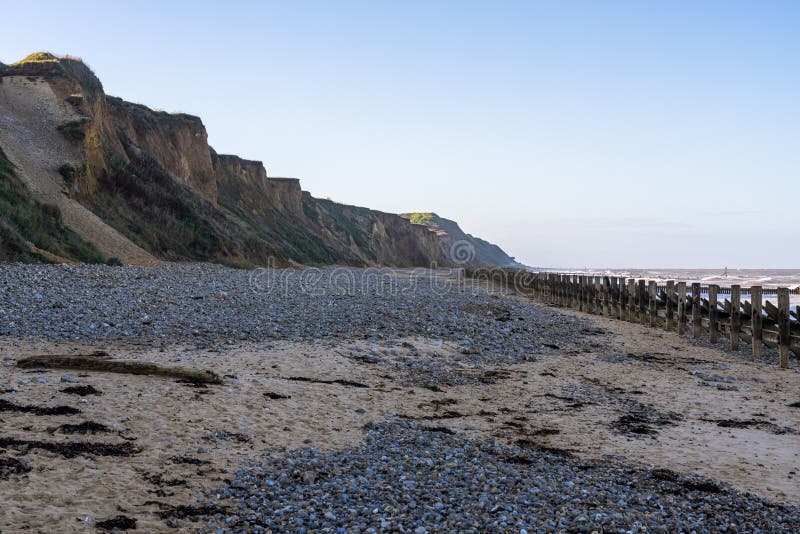 Cliffs and Beach in West Runton, Norfolk, UK Stock Image - Image of ...
