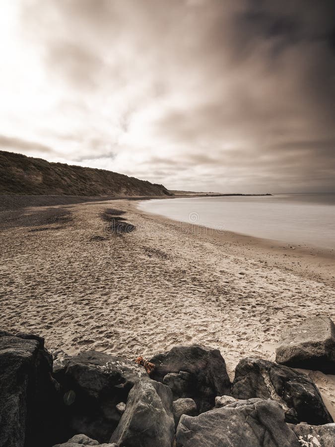 Cliffs and Beaches of Denmark, Bovbjerg Klint. Stock Image - Image of ...