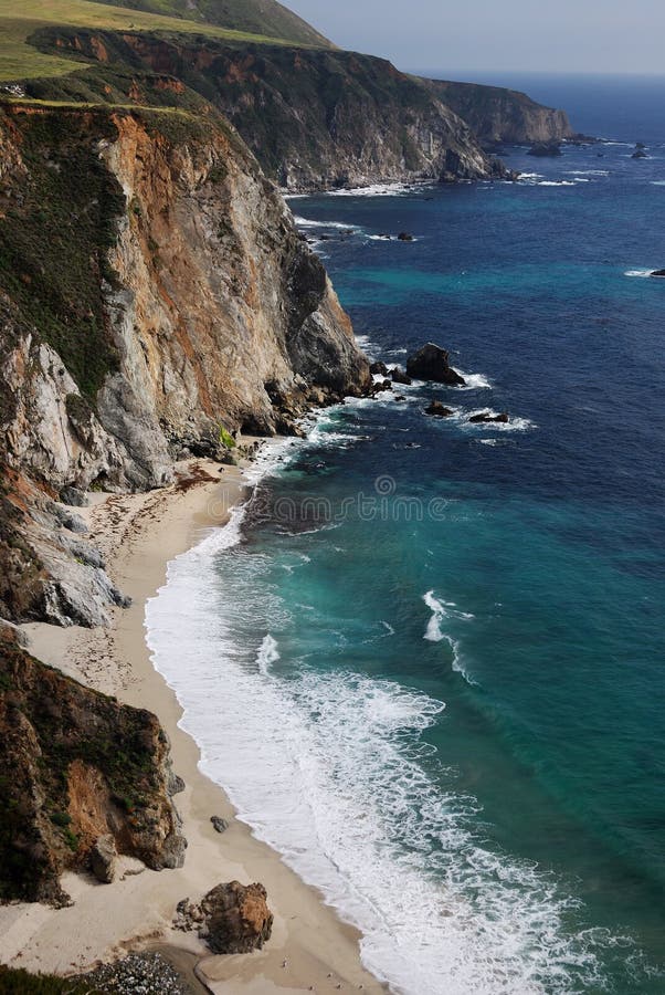 Cliffs of Big Sur stock image. Image of ocean, shoreline - 2463455