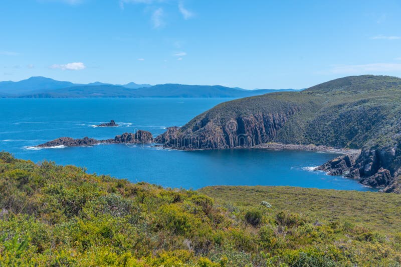 Cliffs of Bruny Island Viewed from Cape Bruny Lighthouse in Tasmania ...