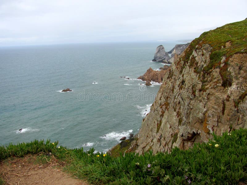 Cliffs of Cabo Da Roca Cape Roca in Sintra. the Most Western Point of ...
