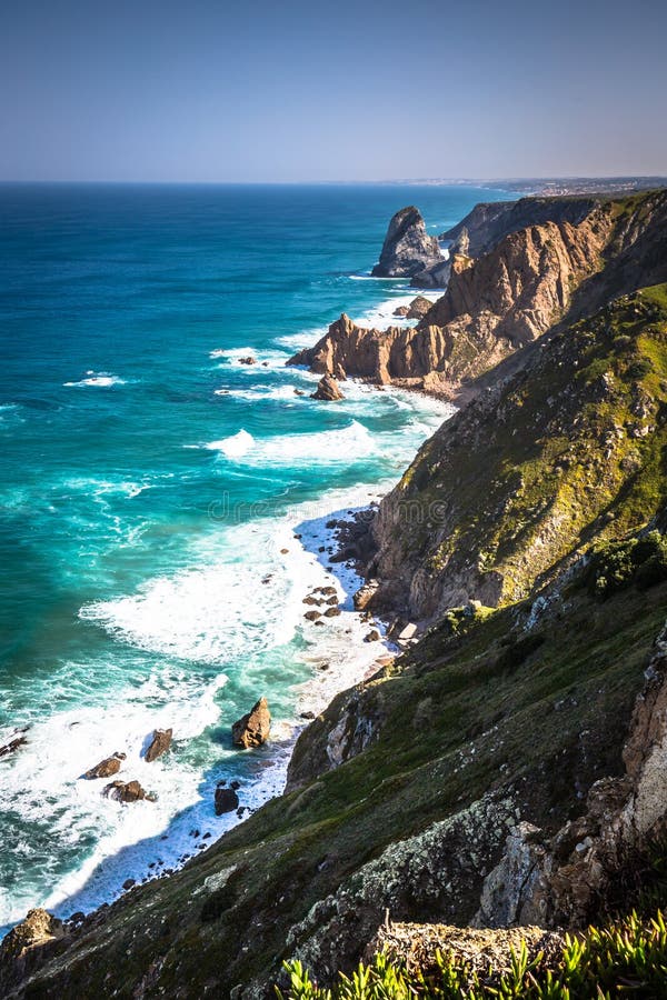The Cliffs of Cabo Da Roca, Portugal. the Westernmost Point of E Stock ...