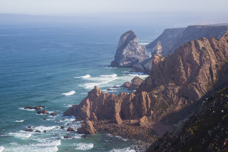 Cliffs at Cabo da Roca stock photo. Image of landscape - 71143290