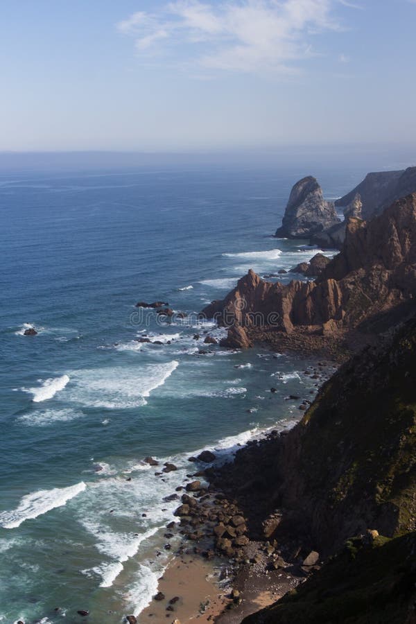 Cliffs at Cabo da Roca stock photo. Image of mountain - 71382720