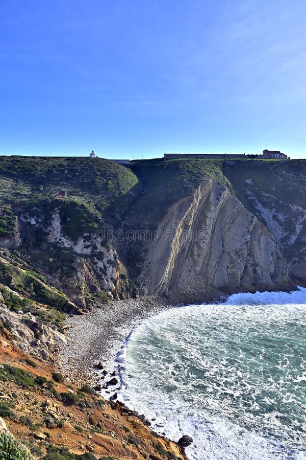 Cliffs at Cape Espichel on Coast of Atlantic Ocean. the Location is ...