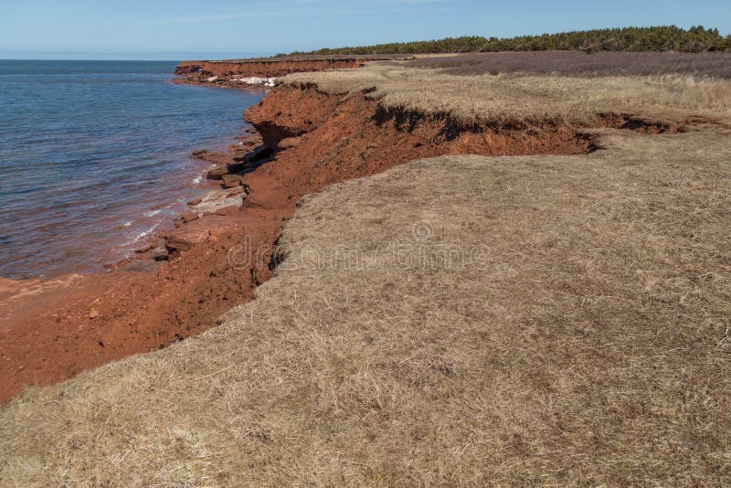 Cliffs at Cavendish Beach PEI Stock Photo - Image of blue, national ...