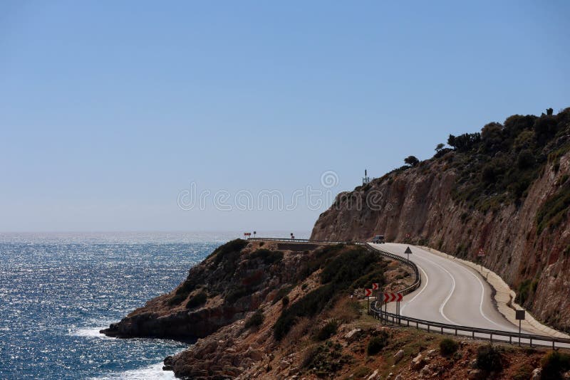 Cliffs at the Coast of Azure Mediterranean Sea Stock Photo - Image of ...