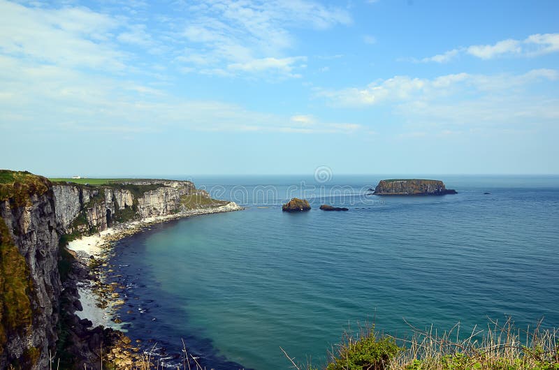 Cliffs and Coast Line of Ireland Not To Far from Dublin Stock Image ...