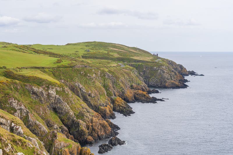 The Cliffs and Coast Near Douglas, Isle of Man Stock Image - Image of ...