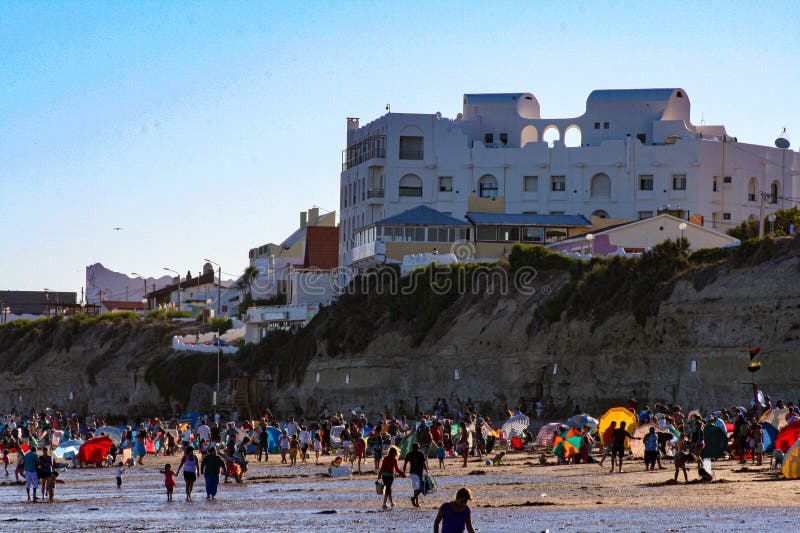 Cliffs of the Coastal Town of Las Grutas Editorial Stock Image - Image ...
