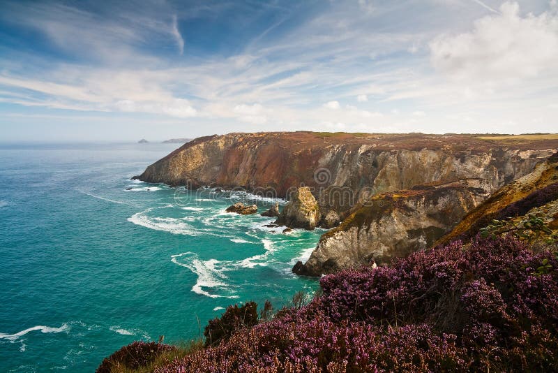 Cliffs in Cornwall, UK. stock photo. Image of coast, nature - 47404938