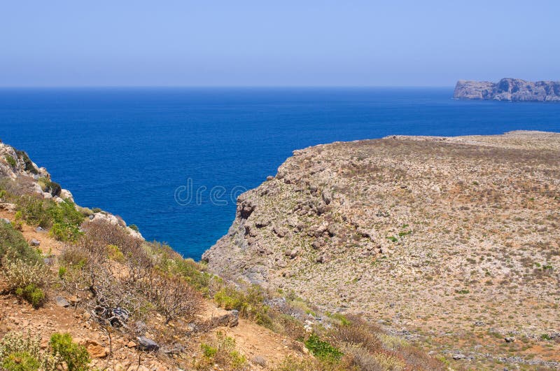 Cliffs on the Crete Island, Greece Stock Photo - Image of stone, water ...