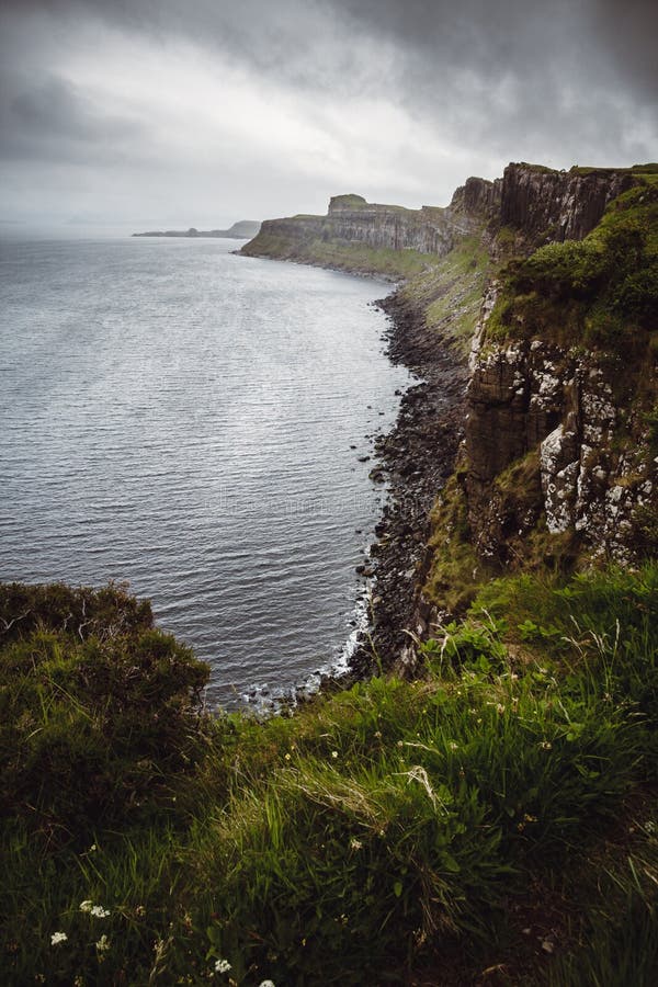 Cliffs on the Eastern Coast of the Isle of Skye, Scotland on a Stormy ...