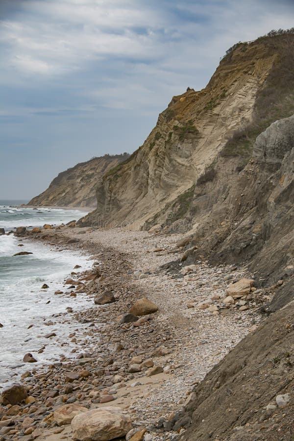 Cliffs on the Edge of the Coast in Block Island Rhode Island Stock ...