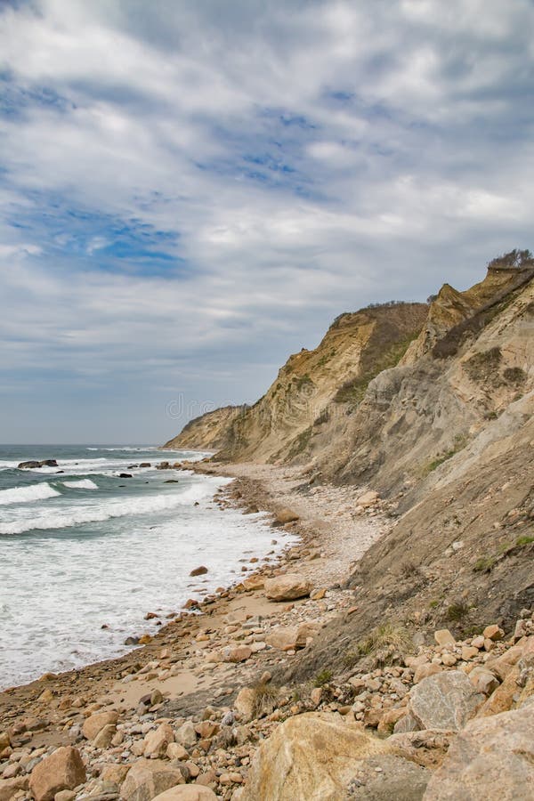 Cliffs on the Edge of the Coast in Block Island Rhode Island Stock ...