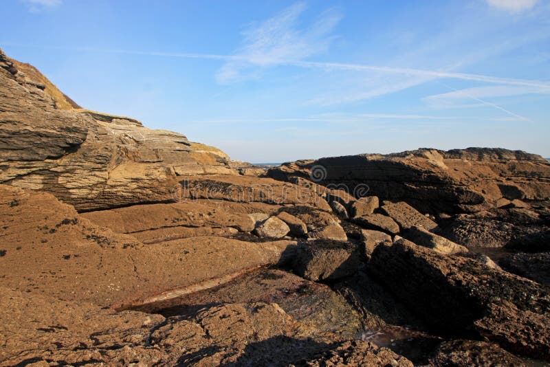 Cliffs stock photo. Image of shingle, rock, meadfoot - 35413208