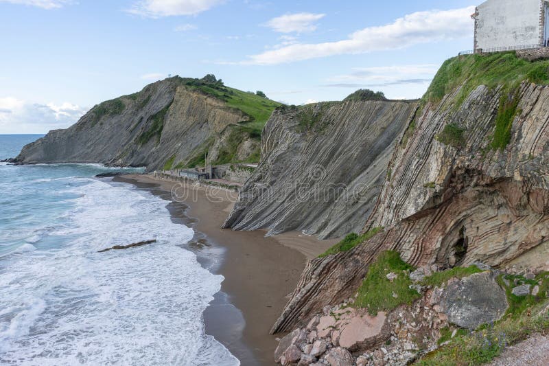 Cliffs that Flow into the Bay of Biscay Forming Flysch between Its ...