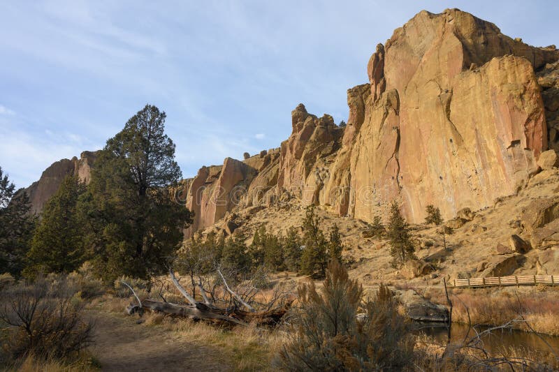 Cliffs of a Huge Canyon with a River, Usa, Beautiful Nature Stock Image ...