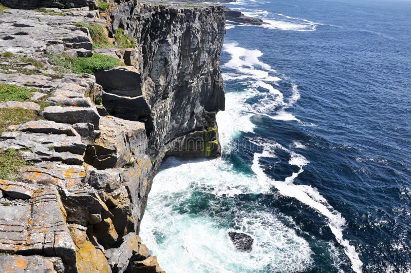 Cliffs in Inishmore, Aran Islands in Stock Photo - Image of inis ...