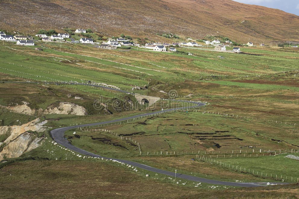 Cliffs and Mountain on Irish Coast, County Mayo, Irish Nature Landscape ...