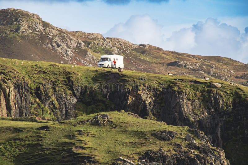 Cliffs on Irish Coast, County Mayo Stock Image - Image of meadow ...