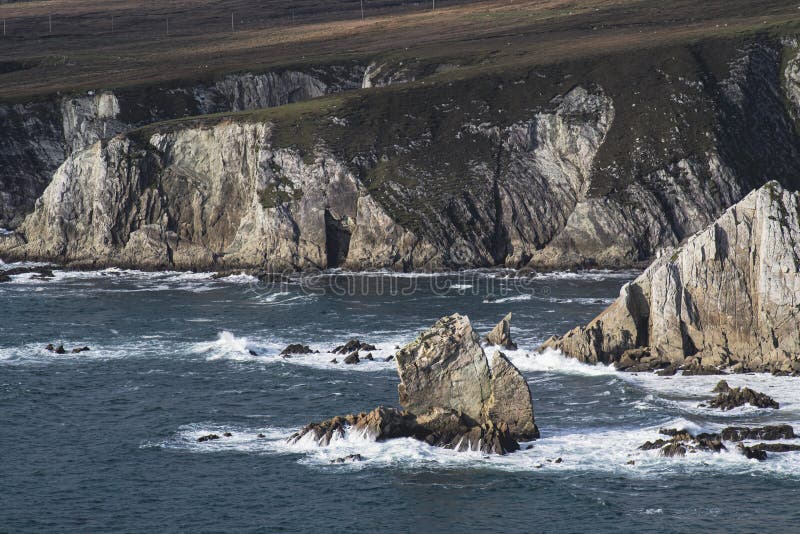 Cliffs on Irish Coast, County Mayo Stock Image - Image of cloud, cliff ...