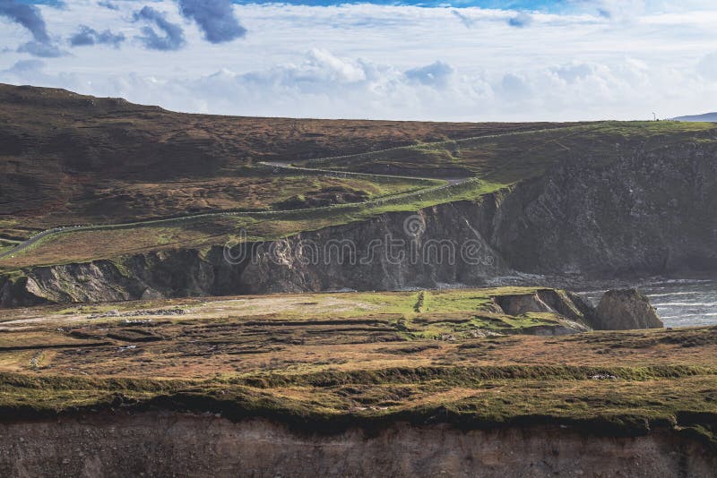 Cliffs on Irish Coast, County Mayo Stock Image - Image of maritime ...