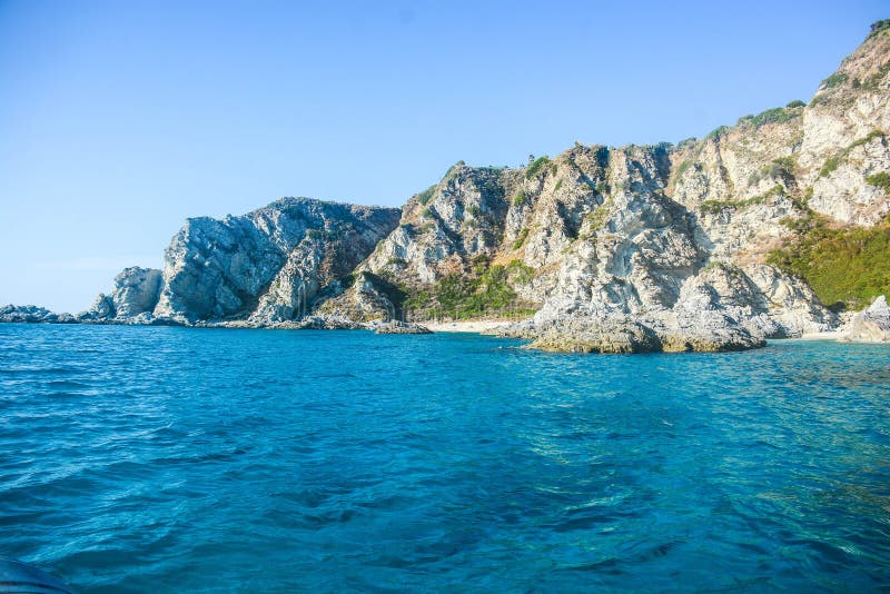 Cliffs of Italy stock image. Image of coastline, seas - 141156881