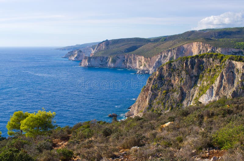 Cliffs of Keri, Zakynthos, Greece Stock Photo - Image of natural ...