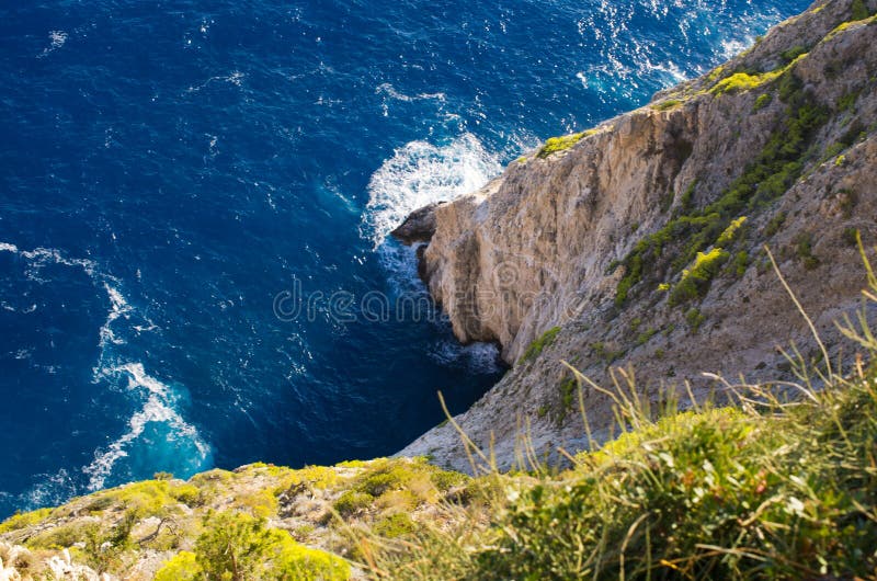 Cliffs of Keri, Zakynthos, Greece Stock Photo - Image of natural ...