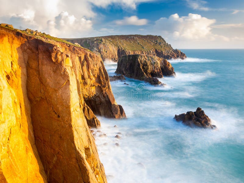Lands End cliffs stock image. Image of england, kingdom - 96887307