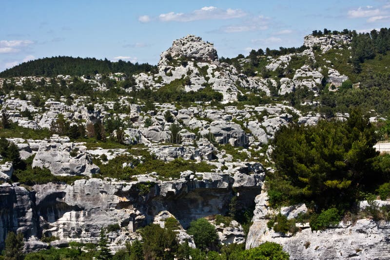 The Cliffs of Les Baux stock photo. Image of cliffs, tourism - 25515884