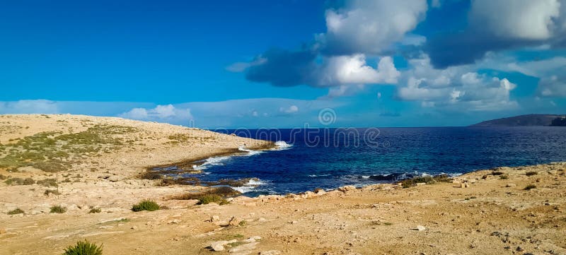 Cliffs on the Mafa Peninsula Malta Stock Photo - Image of area, natural ...