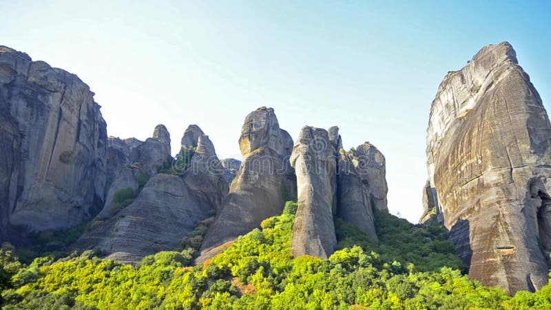 Cliffs of Meteora, Greece stock footage. Video of religion - 42689340