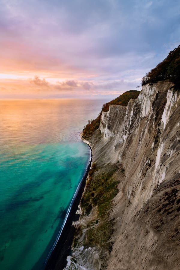 The White Cliffs Of Moen In Denmark Stock Photo - Image of danish, area ...