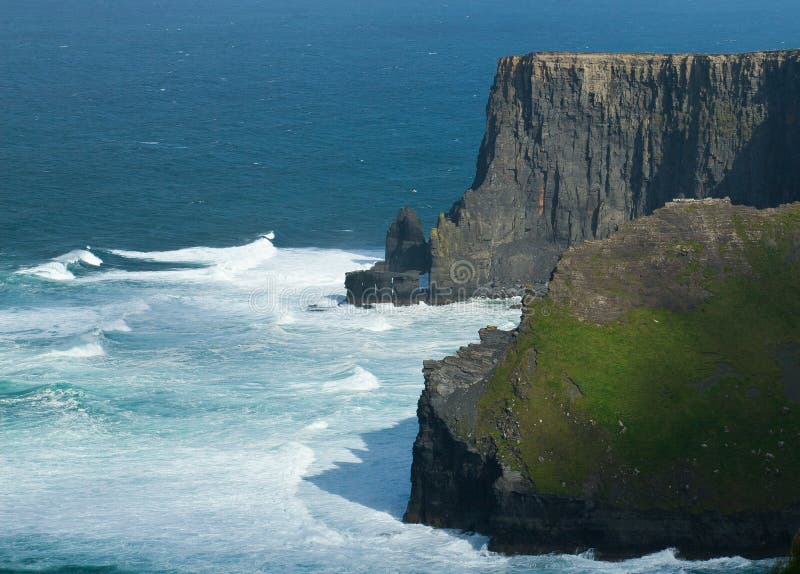 Cliffs of Moher stock image. Image of waves, tower, coast - 20671331