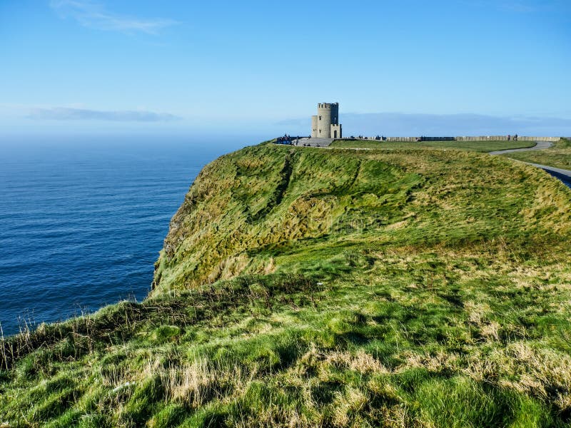 Cliffs of Moher in County Clare Stock Photo - Image of blue, grass ...