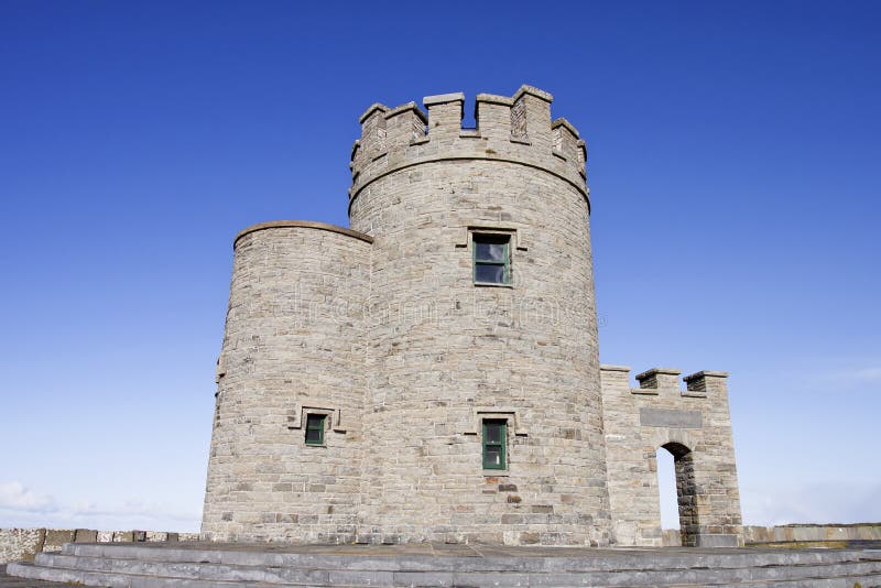 Cliffs of Moher - O Briens Tower, Ireland. Stock Image - Image of ...