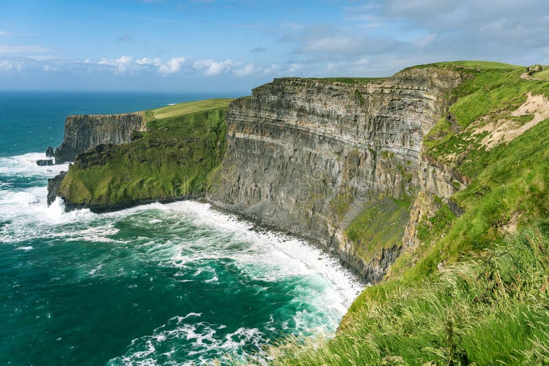 Cliffs of Moher Rugged Coastline in Ireland Stock Image - Image of ...
