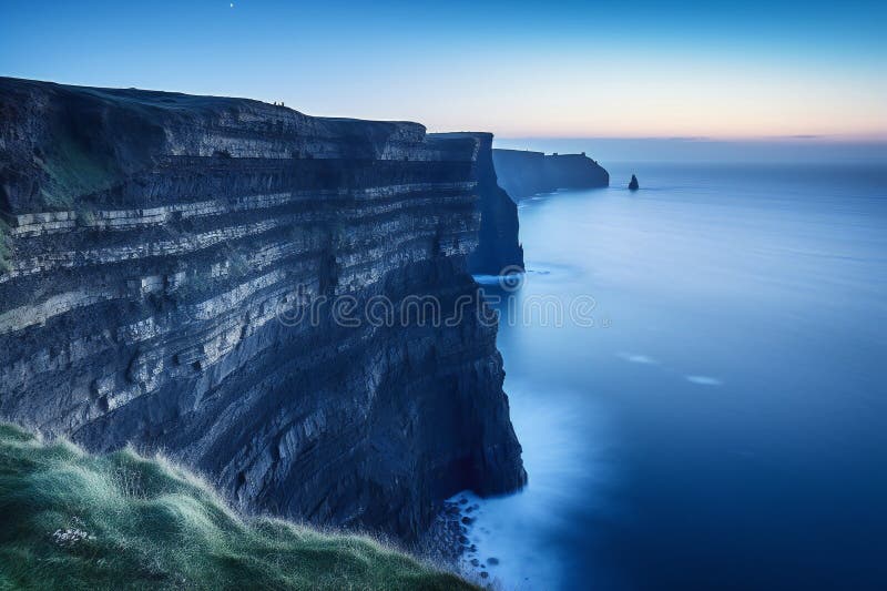 Cliffs Of Moher At Sunset County Clare Ireland Stock Illustration Illustration Of Ocean