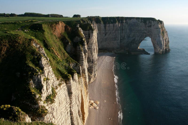 Cliffs and a natural arch stock image. Image of line, cliff - 5191799