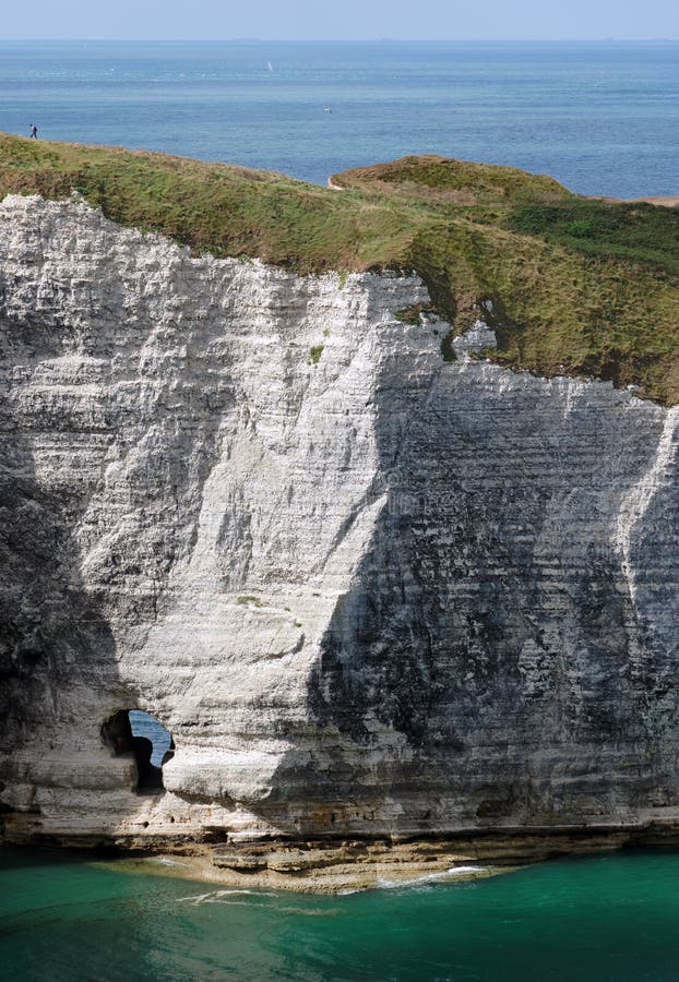 Cliffs in Normandy coast stock photo. Image of cliffs - 97954380