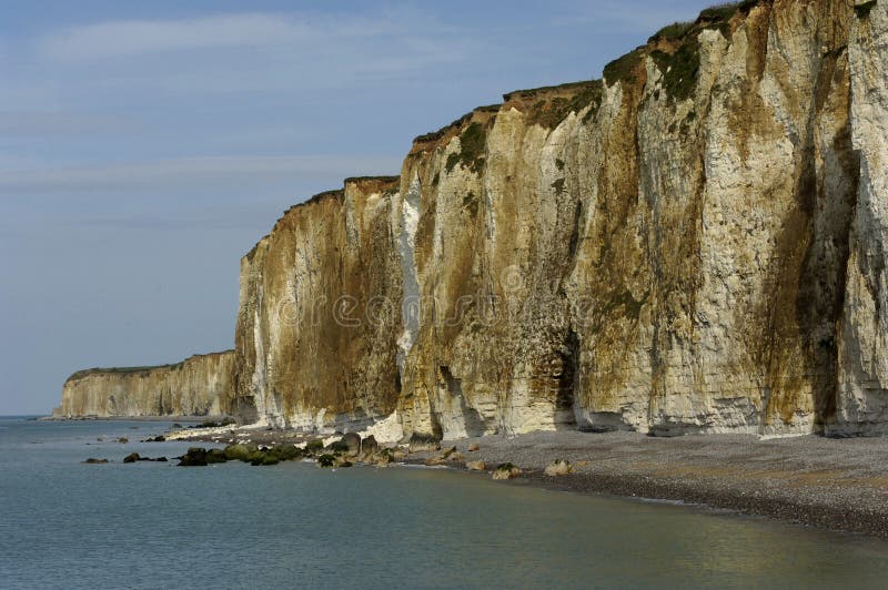Cliffs in Normandy stock photo. Image of cost, rock, cliffs - 33835064