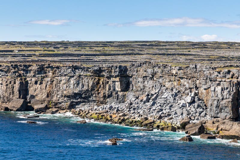 Cliffs and Ocean in Inishmore Stock Photo - Image of cliffs, island ...