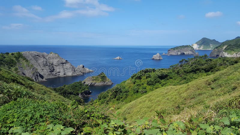 Cliffs stock photo. Image of japan, summer, north, clouds - 82573638
